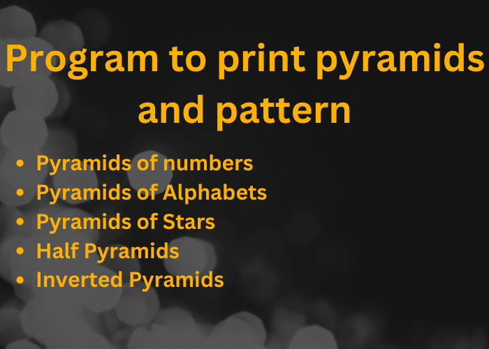 C Program To Print Pyramid And Pattern Gui Projects